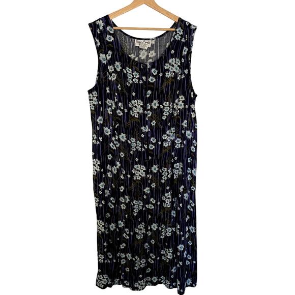 Jamie Brooke | Dresses | Jamie Brooke Woman Blue White Floral Button ...